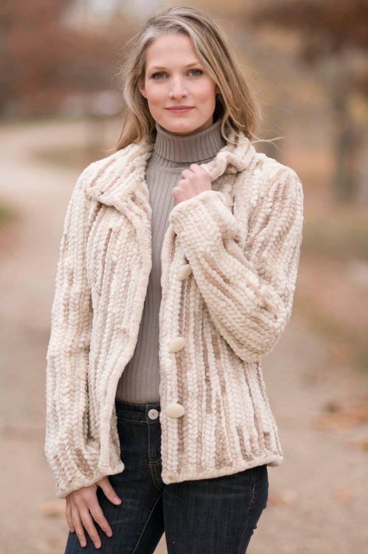 Ellie Knitted Beaver Fur Jacket | Overland
