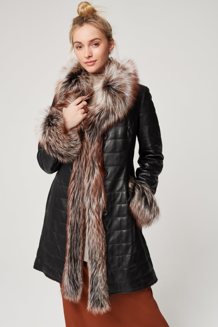 Grace Reversible Sheepskin and Leather Coat | Overland