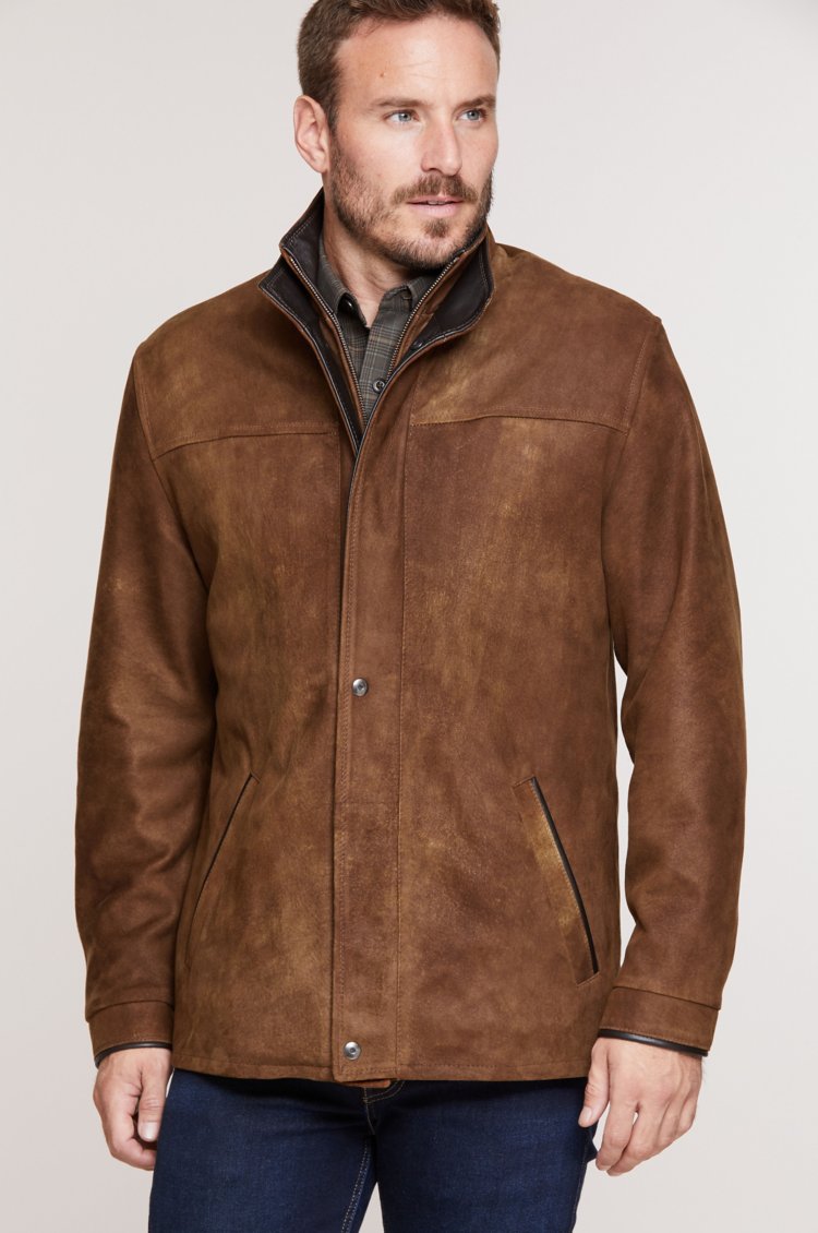 Simon Italian Lambskin Leather Car Coat | Overland