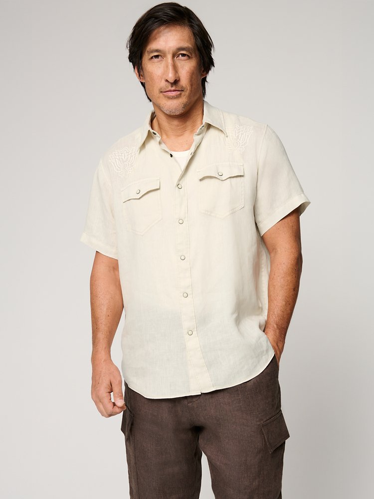 Mendoza Embroidered Linen Shirt | Overland