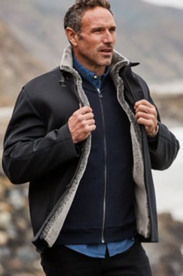 Stuart Microfiber Coat with Removable Shearling Lining | Overland