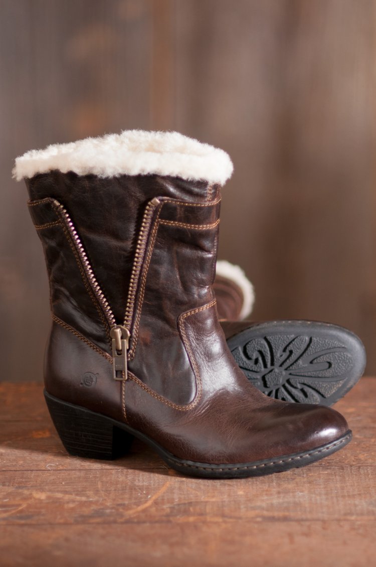 Women's Born Danila Leather Boots with Shearling Lining | Overland