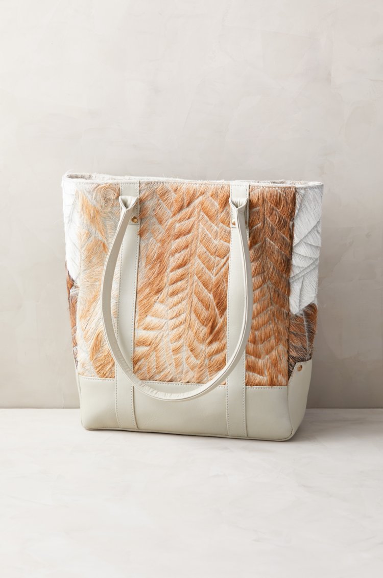 Lupe Etched Goat Hide Large Tote | Overland