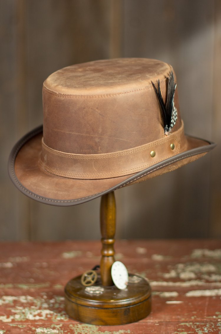 Steampunk Leather Stoker Hat | Overland