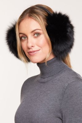 Fox Fur and Lambskin Leather Earmuffs | Overland
