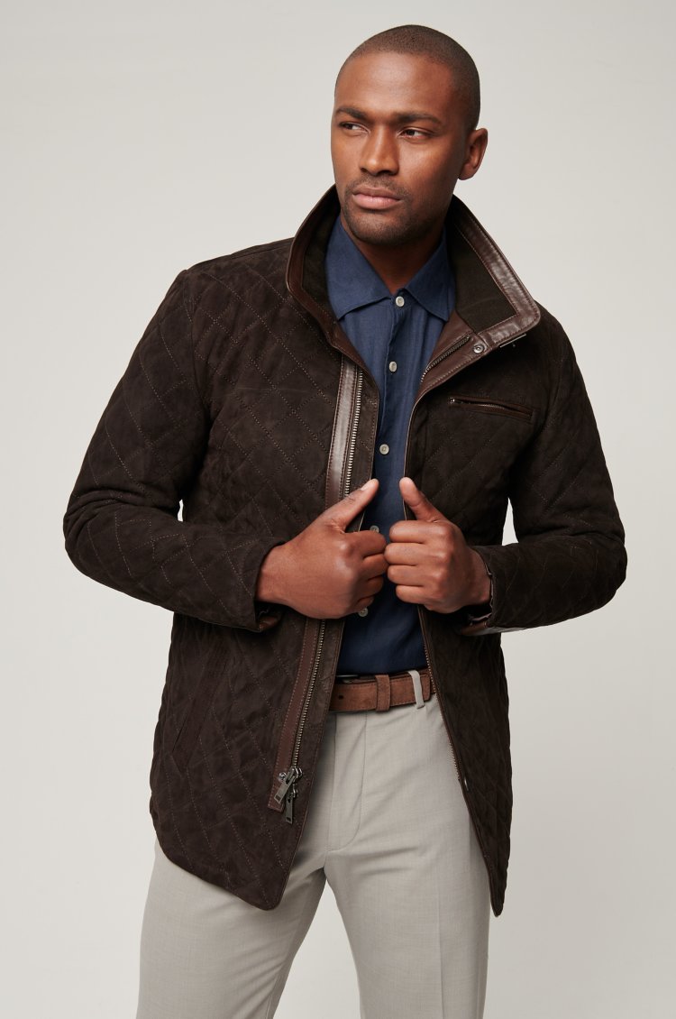 Christian Quilted Suede Leather Coat | Overland