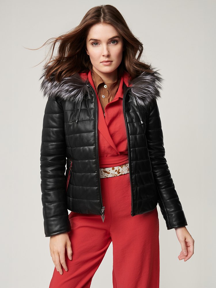 Ginger Hooded Leather Jacket | Overland