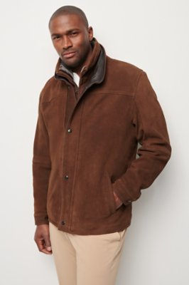 James English Lambskin Leather Jacket with Removable Shearling Collar ...