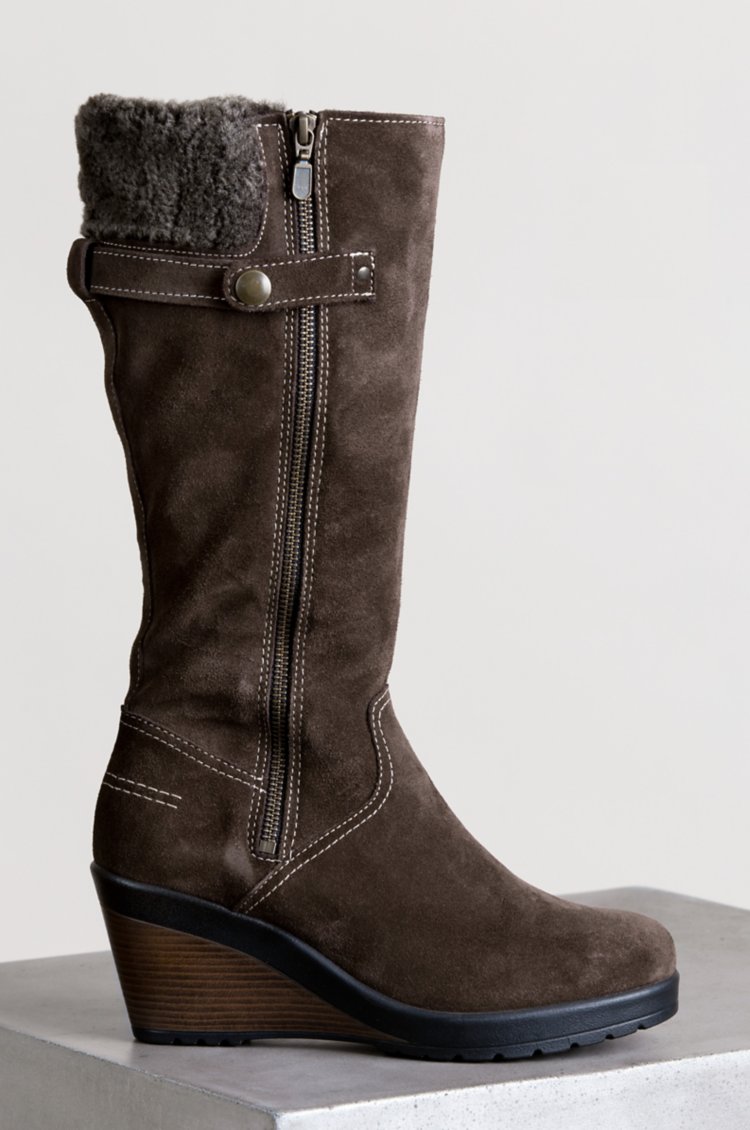 Women’s Lourdes Wool-Lined Waterproof Italian Suede Boots | Overland