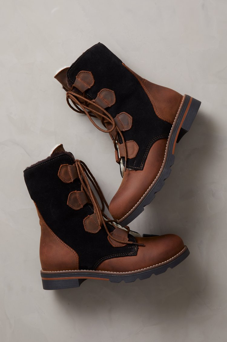 Women’s Prima Wool-Lined Waterproof Italian Suede and Leather Boots ...