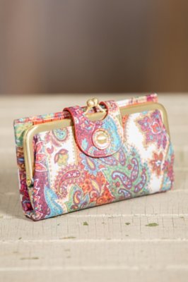 Hobo Alice Regal Paisley Leather Clutch Wallet | Overland